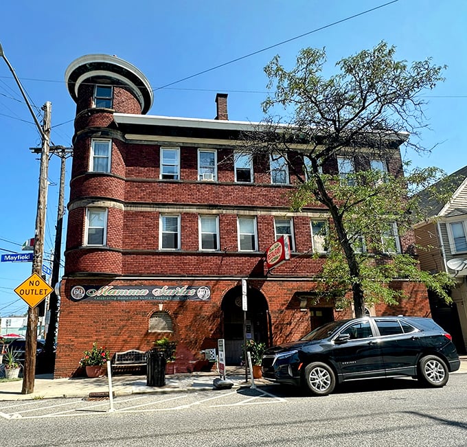 Mama Santa's brick building stands like a guardian of Little Italy's culinary traditions &ndash; no fancy frills, just pizza perfection.