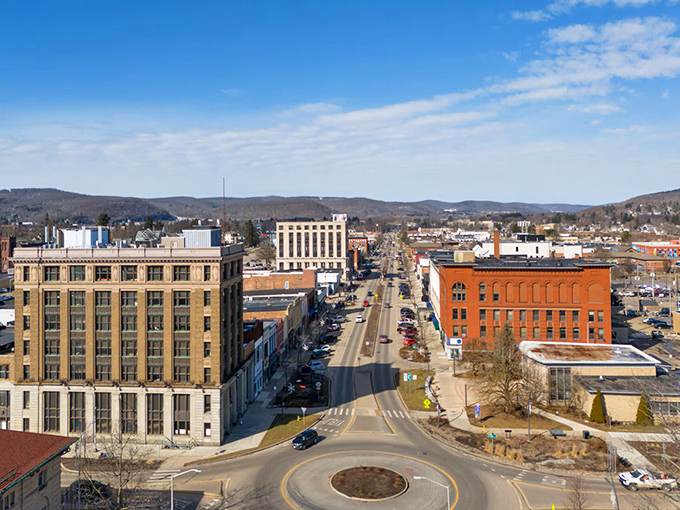Olean's historic theater anchors a street of affordable shopping options. Where entertainment doesn't require a second mortgage!