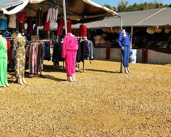 Amish country meets flea market fever &ndash; those robes aren't costumes, they're authentic local flavor at its finest.