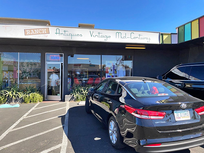 Color me vintage! Retro Ranch's rainbow-bright exterior is like the 1970s decided to throw a party in Phoenix.