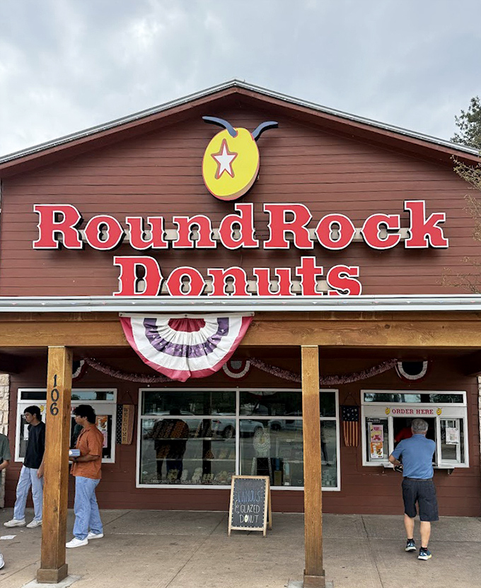 Round Rock Donuts' iconic storefront has become a Texas landmark, drawing pilgrims on the sweet tooth trail.