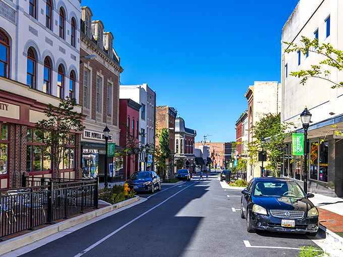 Salisbury's historic downtown - where the buildings have more stories than a library, just quieter ones. 