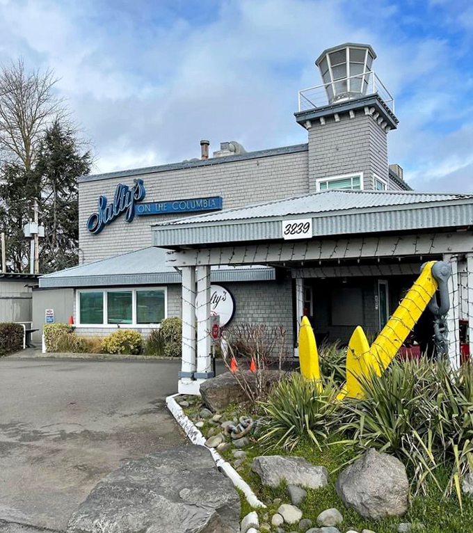 That lighthouse-inspired lookout isn't just for show. It's scanning the horizon for the freshest catches to grace your table.