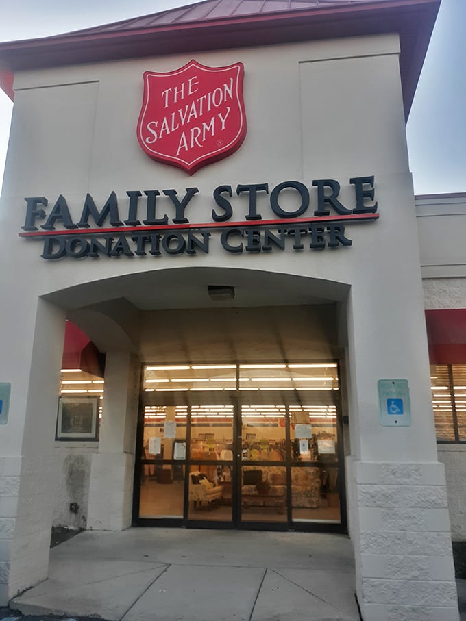 The Salvation Army's red shield signals more than charity - it's your beacon to bargain paradise.