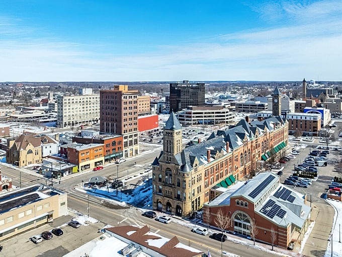 Springfield's stately buildings stand tall, much like your bank balance will after dining at the affordable local eateries.