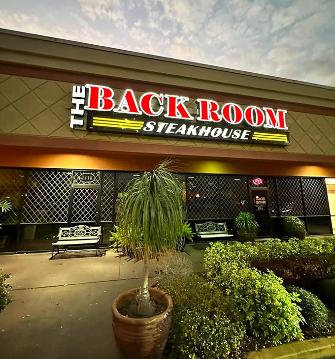 The Back Room's neon sign glows like a Vegas showgirl at dusk. Don't let the name fool you&mdash;this place is nobody's secret anymore.