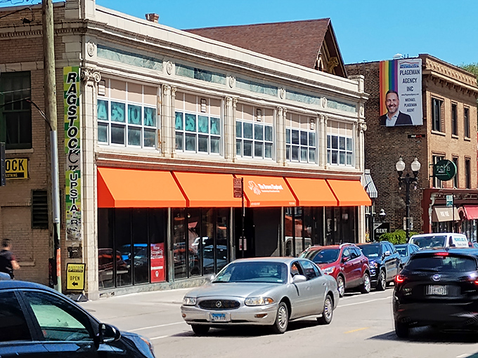 The Brown Elephant's Northalsted storefront promises a curated thrifting experience that's less "rummage sale," more "vintage boutique."