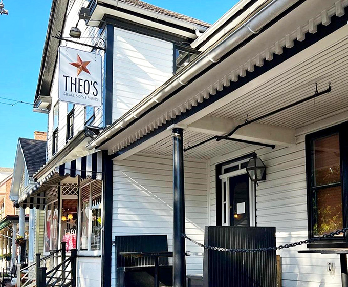 Theo's white clapboard charm brings a Norman Rockwell painting to life&mdash;if Norman had been obsessed with perfectly cooked ribeyes.