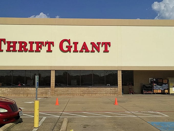 Thrift Giant lives up to its name with bold red lettering that practically shouts "bargains inside!"