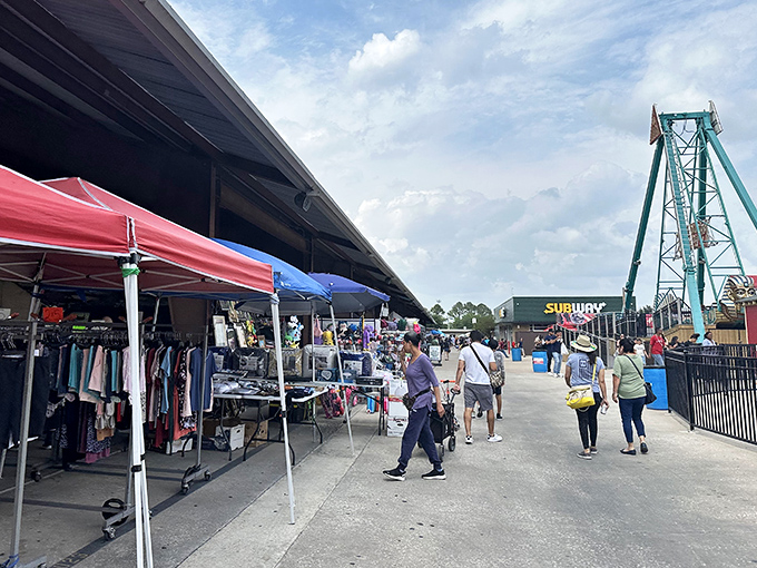 Where shopping meets amusement park fun! Traders Village Houston offers retail therapy with a side of thrill rides.