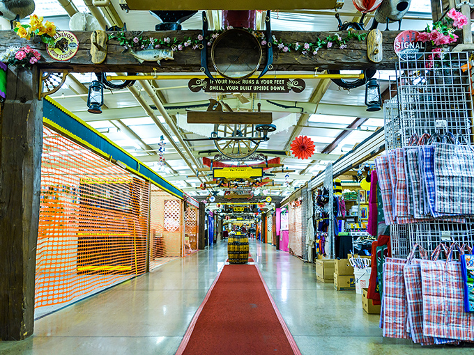 Inside this colorful corridor, shopping becomes an adventure worthy of Indiana Jones himself.