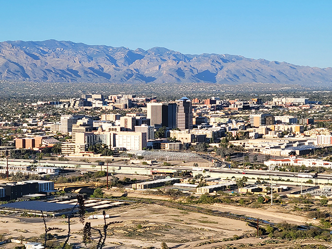 Tucson's skyline rises from the desert like a mirage, proving big city dreams can come with small city budgets.