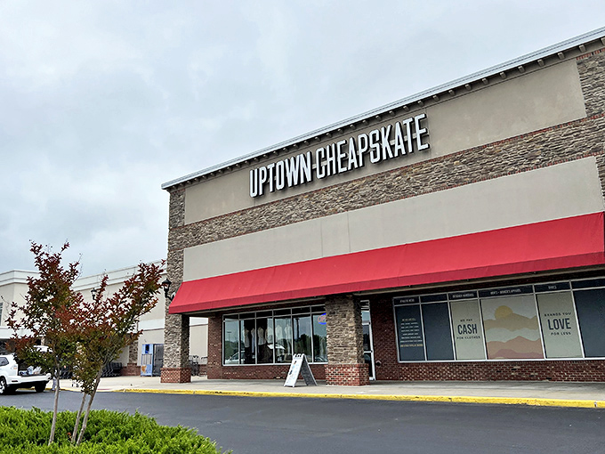 Uptown Cheapskate's modern facade proves that thrift shopping has evolved way beyond dusty basements and mothball smells.