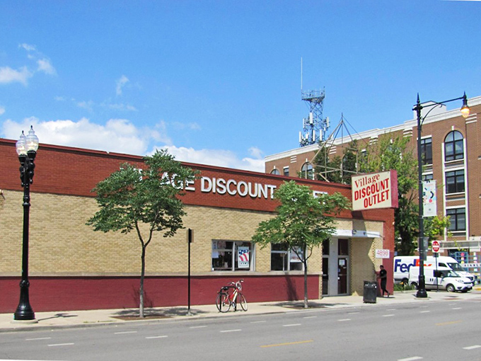 That vintage brick facade hints at the timeless treasures waiting inside this Chicago gem.