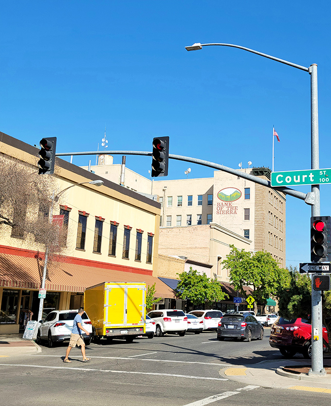 Visalia's downtown courthouse area showcases classic American architecture with modern small-town convenience.