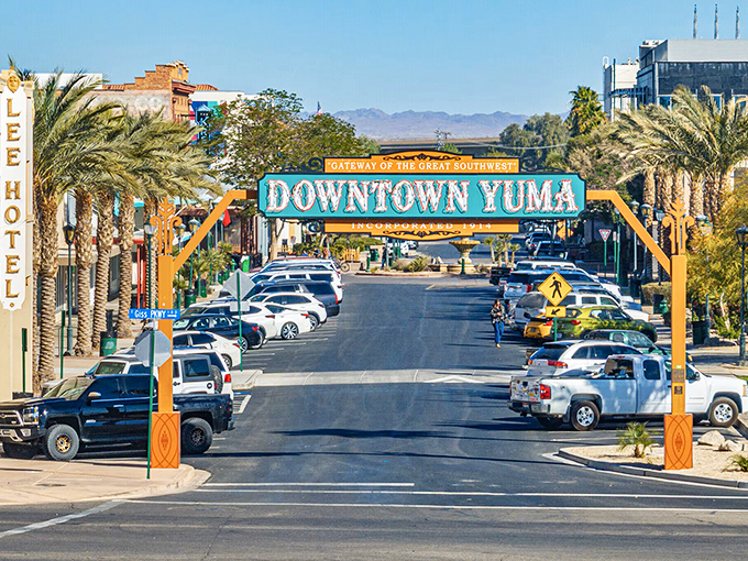 Yuma's historic downtown welcomes you with palm trees and that border-town charm that stretches your Social Security dollars beautifully.
