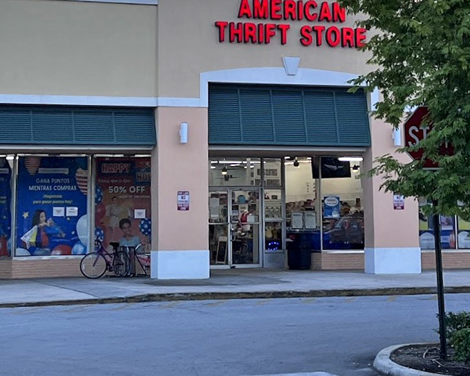 Happy Friday indeed! American Thrift's entrance promises 50% off deals that would make even my accountant smile.