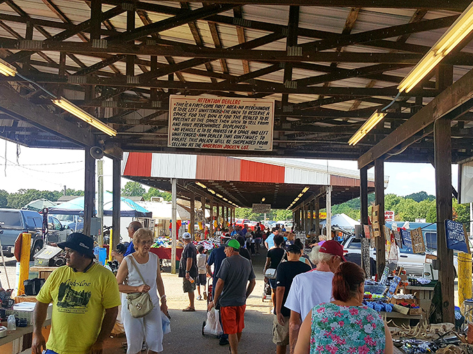 The spacious covered areas provide comfortable shopping where fresh plants and vintage treasures create an irresistible combination.