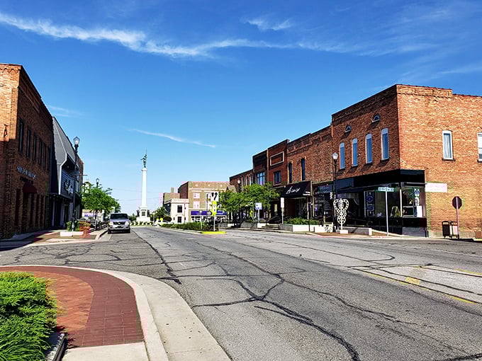 Angola's downtown strip has that "let's meet for coffee" vibe that big cities forgot how to do.