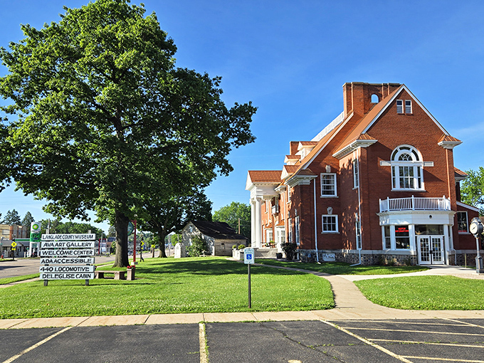 Classic brick architecture frames Antigo's promise of small-town values and even smaller living costs for retirees.
