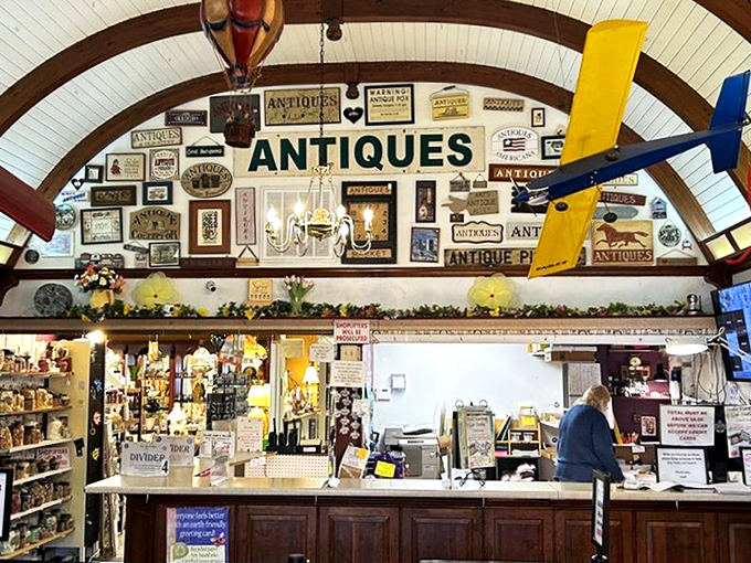 Inside, organized aisles make browsing feel less like work and more like a delightful adventure.