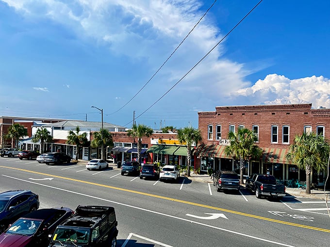 Victorian houses line these brick streets like pastel wedding cakes, sweet reminders of Florida's elegant past.