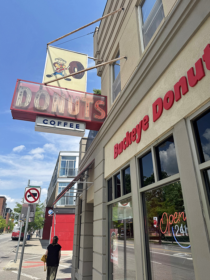 Downtown Columbus knows this corner holds liquid gold in glazed form - pure neighborhood donut royalty here.