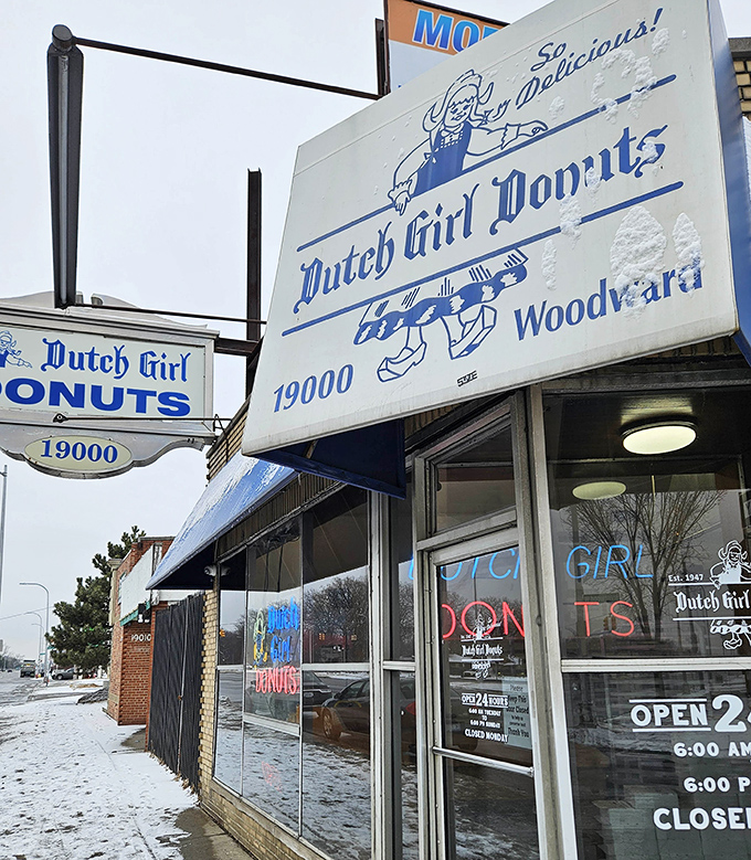 The weathered storefront tells stories of countless satisfied customers who've discovered this Woodward Avenue treasure over the decades.