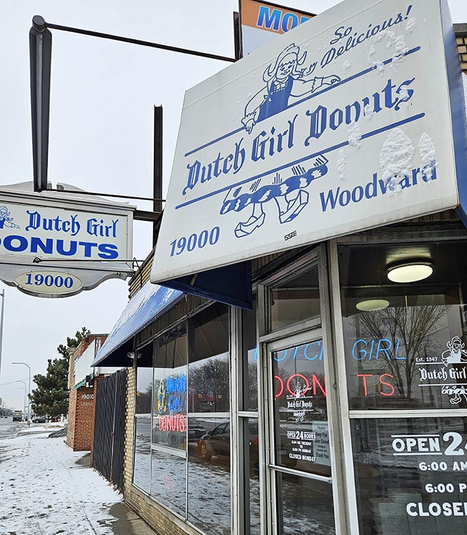 The weathered storefront tells stories of countless satisfied customers who've discovered this Woodward Avenue treasure over the decades.