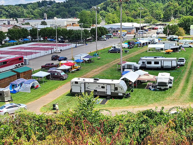 Campers gather in Galax, where outdoor adventures cost less than a fancy dinner in the big city.
