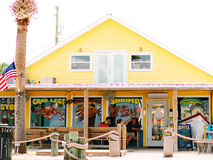 Those colorful windows promise the kind of Gulf Coast feast that makes you forget about fancy dining forever.