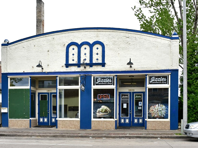 Jizzles knows how to make a statement - both with their bold building design and unforgettable sandwiches.