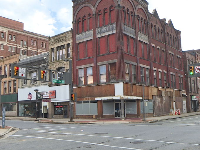 Historic buildings huddle together in Johnstown like old-timers sharing stories of the glory days.