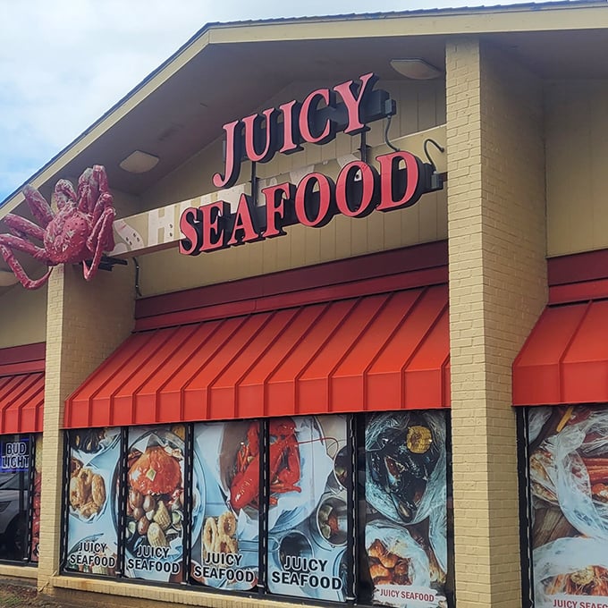 Bright colors and bold signage – like a seafood carnival that never leaves town.