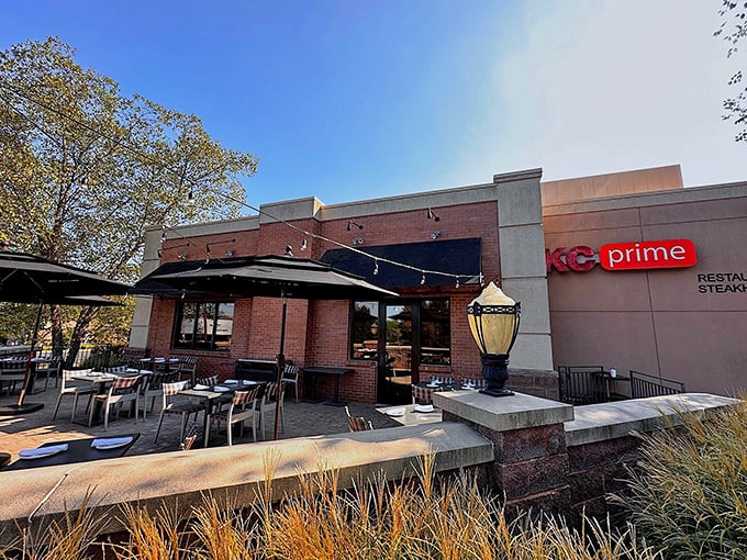 Modern meets timeless at this spot where the patio practically begs for celebration dinners.