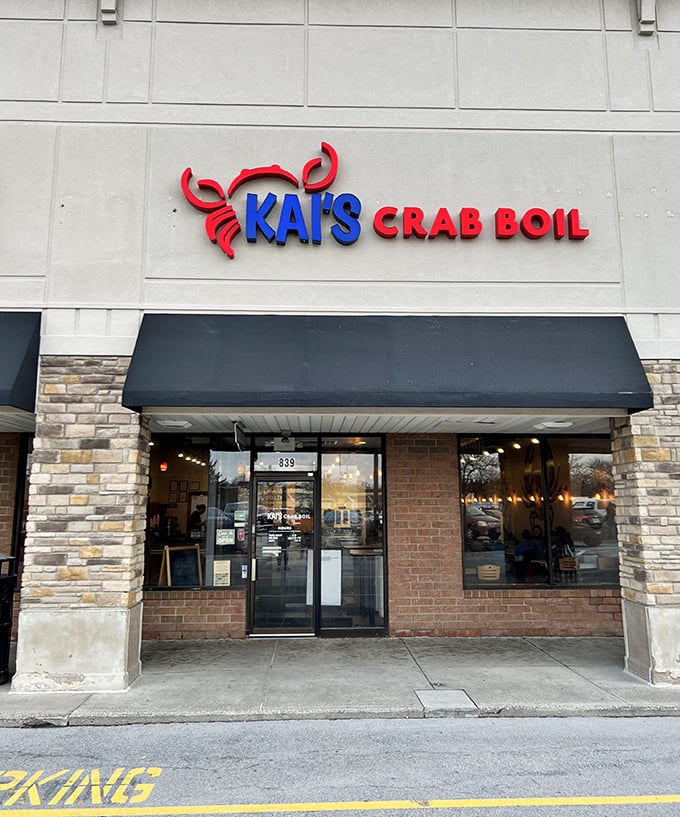 That bright blue crab sign isn't just decoration &ndash; it's a beacon of hope for seafood lovers stranded in a landlocked state.