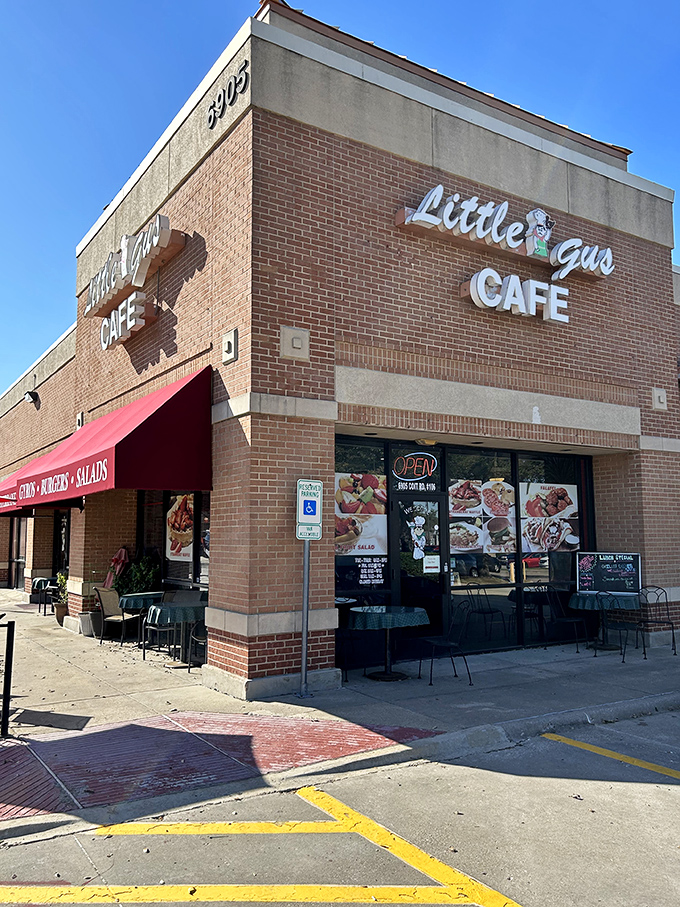 The brick facade of Little Gus Cafe houses a delightful culinary surprise &ndash; where American classics meet Mediterranean magic.