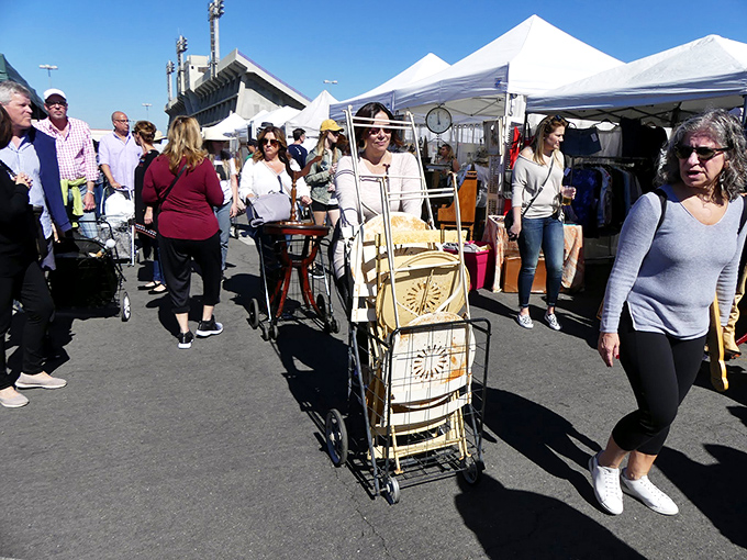 Under the open sky, carts brim with discoveries at the Long Beach Antique Market&mdash;each piece carrying stories waiting to be retold.