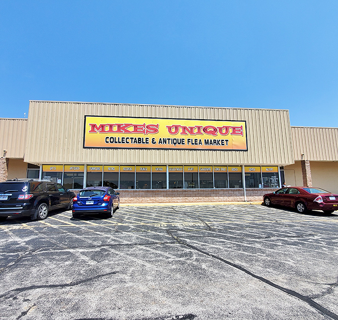 That yellow sign practically shouts "come explore" - and who are we to argue with such enthusiasm?