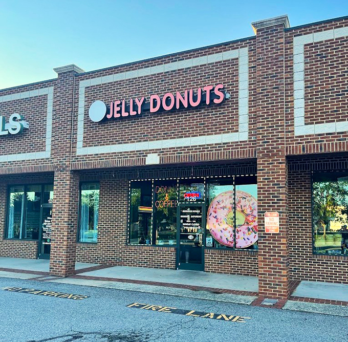 Modern brick meets timeless treats where Mebane's sweetest surprises wait behind those welcoming windows.