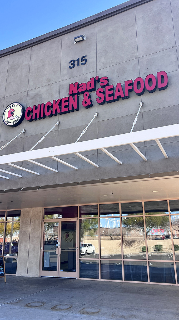 That modern facade hides old-school chicken secrets - sometimes the best treasures wear contemporary disguises.