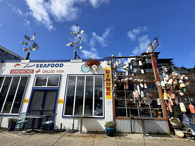 Where weathered charm meets fresh catches, and every fishing buoy tells a delicious story.
