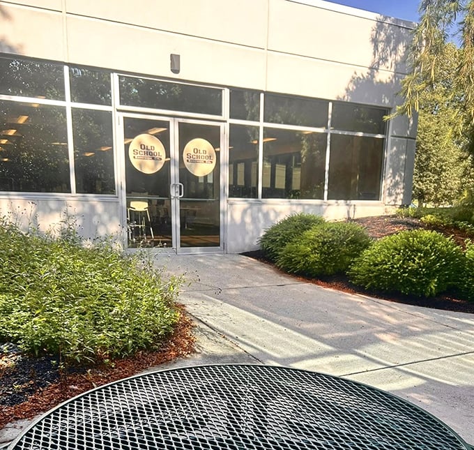 Old School Sandwich Company's modern building might surprise you. Inside those glass doors awaits a sandwich experience worth writing home about.