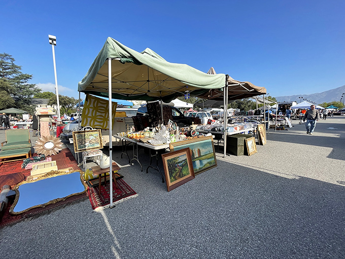 Antique furniture and vintage finds create an outdoor museum where everything's actually for sale.