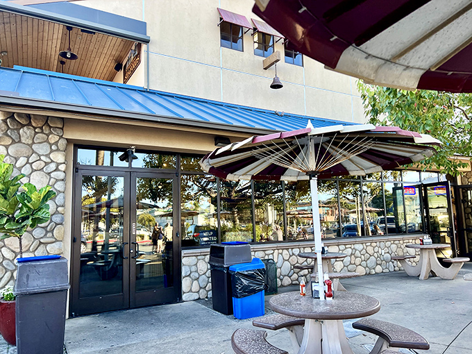 Stone walls and seaside vibes create the perfect backdrop for a meal that'll make you forget you're landlocked.