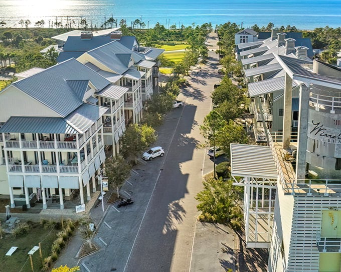 Golden hour bathes Port St. Joe's coastal homes in warm light. The marshlands glow like they're auditioning for a Florida tourism commercial.