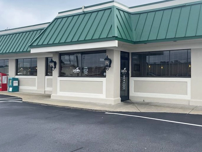 Clean lines and big windows mean you can see the magic happening inside this neighborhood gem.