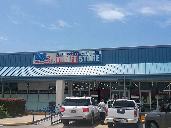 Sunshine gleams off this thrifter's paradise, where yesterday's fashion finds new life at prices that feel like highway robbery.