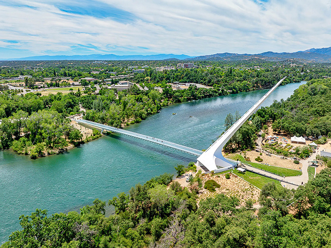 The iconic Sundial Bridge spans more than water - it connects Redding's past with its bright, scenic future.