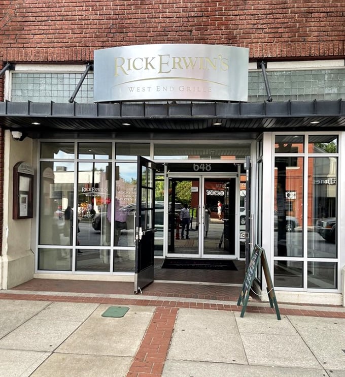 That curved awning beckons like a culinary lighthouse, guiding hungry souls to West End greatness.
